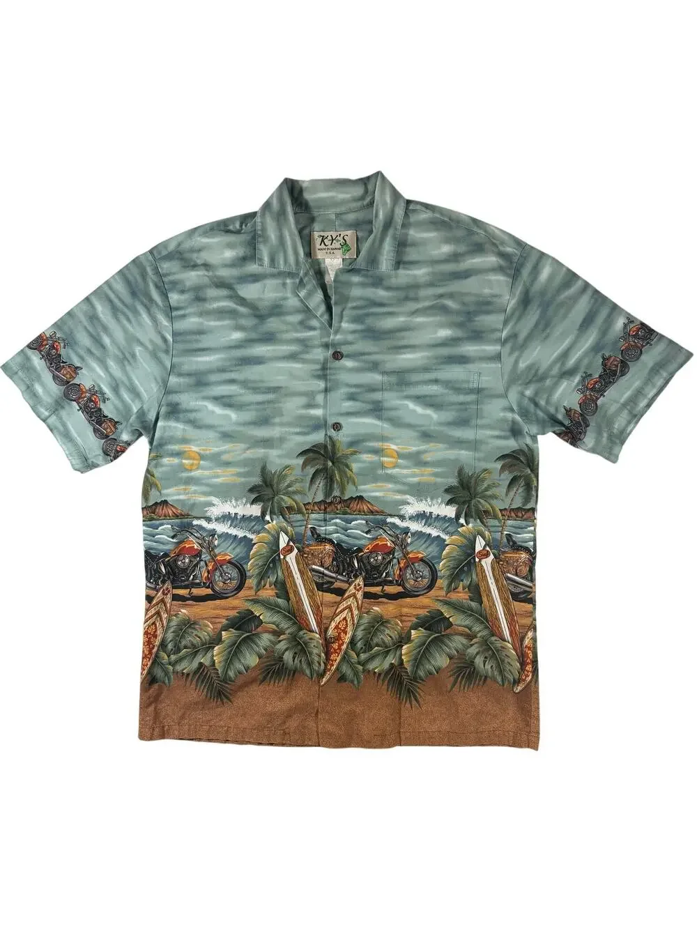 Ky’S | Shirts | Vintage 9s Kys Hawaiian Button Down Shirt Mens Large ...